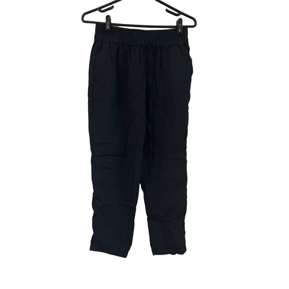 Zara | Pants & Jumpsuits | Zara Womens Black Viscose Windbreaker Pull ...